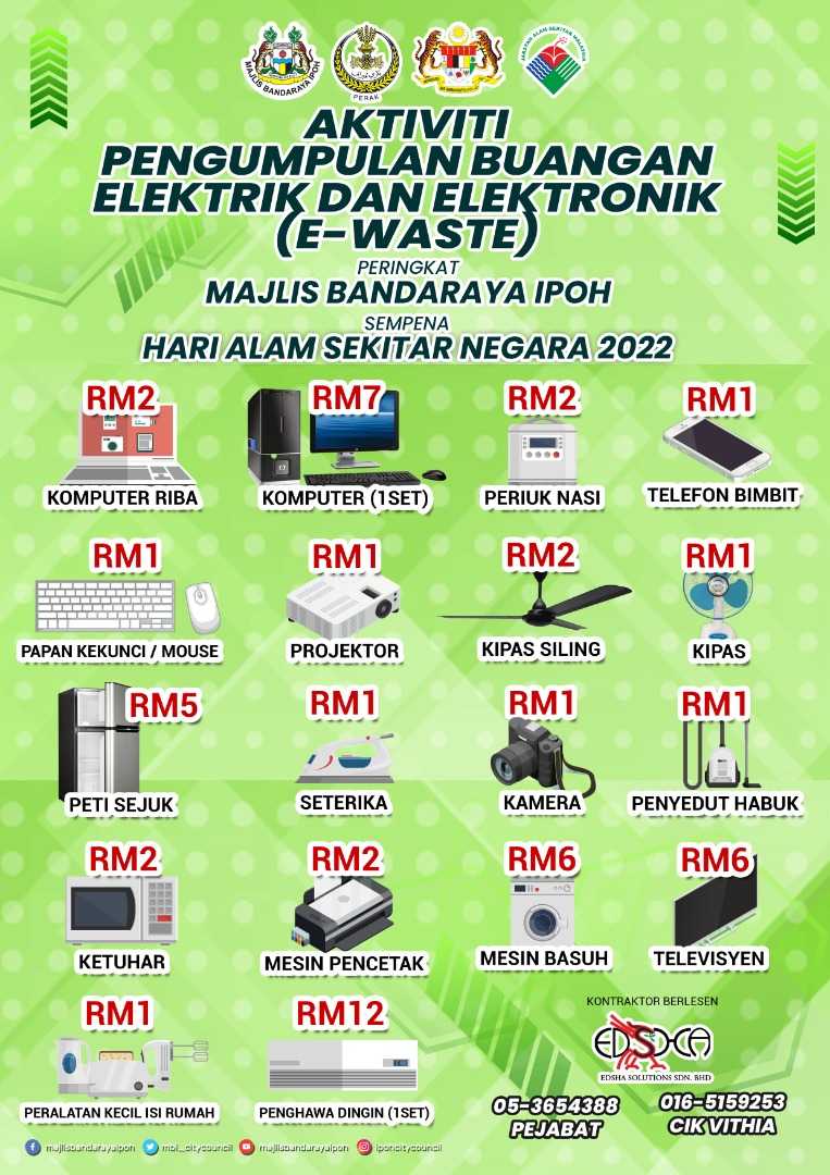 E-Waste Collection for the Month of August | Ipoh Echo