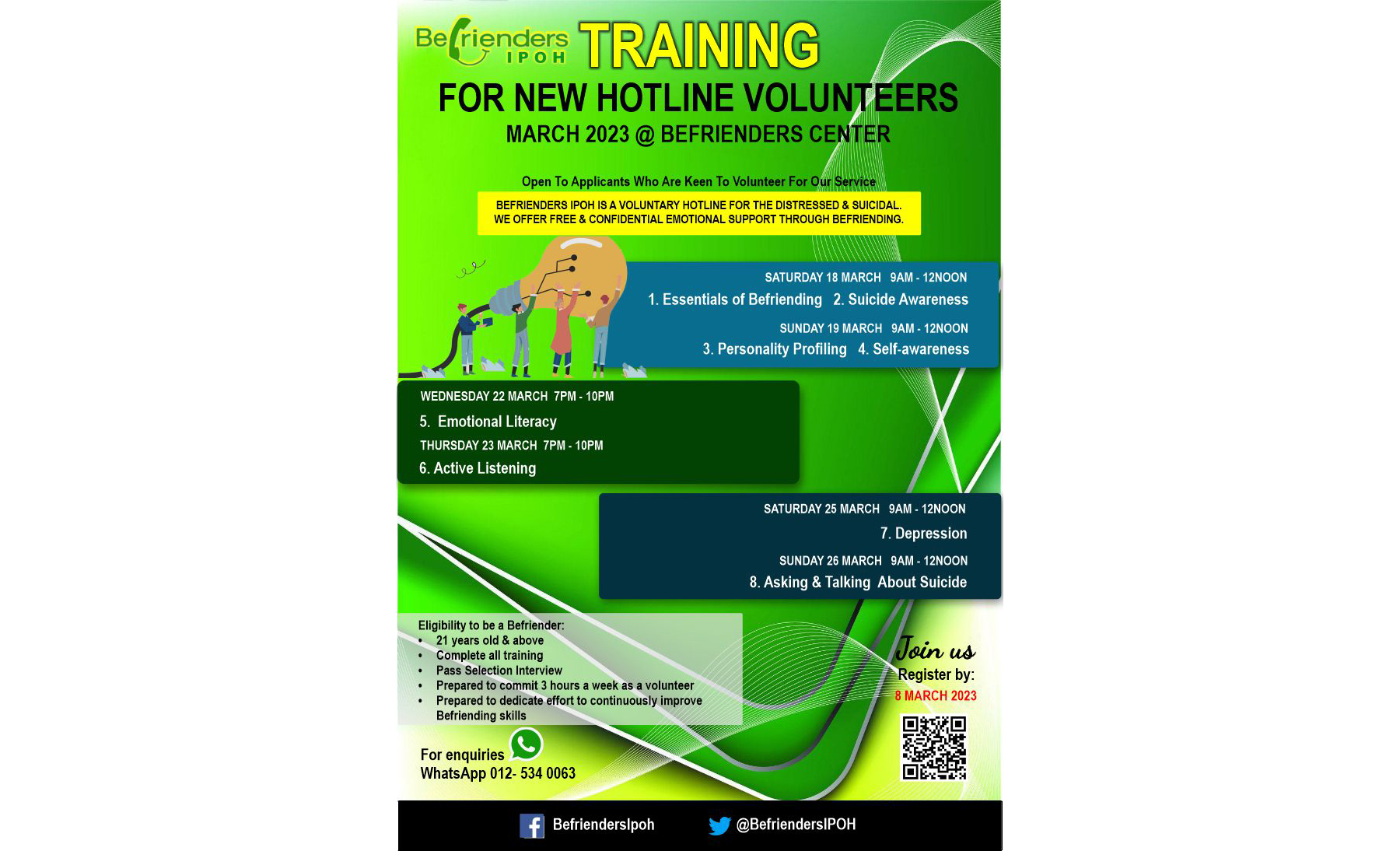 Befrienders Ipoh Recruiting Volunteers | Ipoh Echo