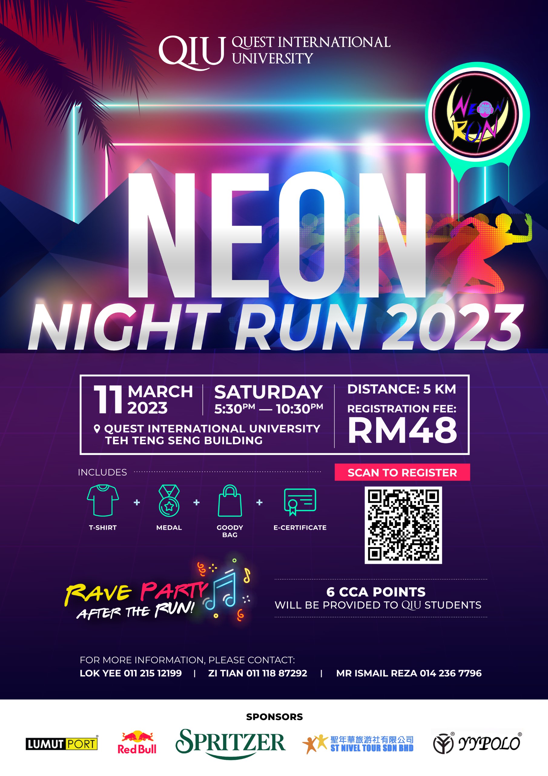 QIU HOLDS NEON NIGHT CHARITY RUN TO BENEFIT SPECIAL NEEDS EDUCATION ...