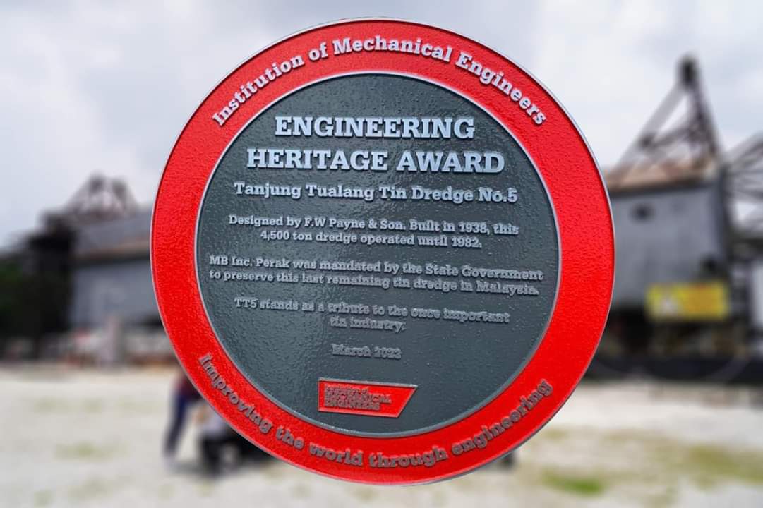 The TT5 dredger received an international engineering award | Ipoh Echo