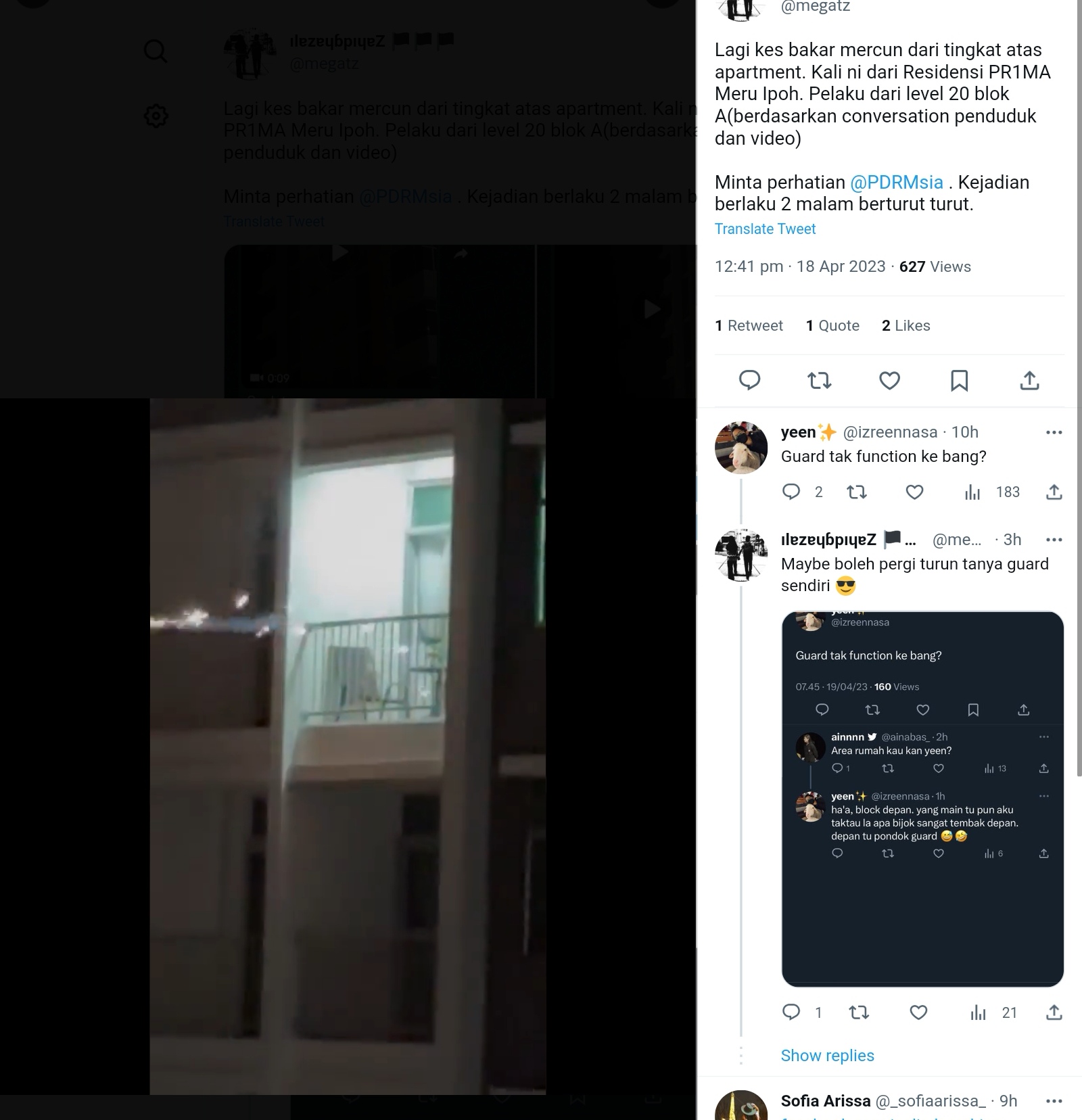 Individual in the viral video playing with firecrackers on apartment ...