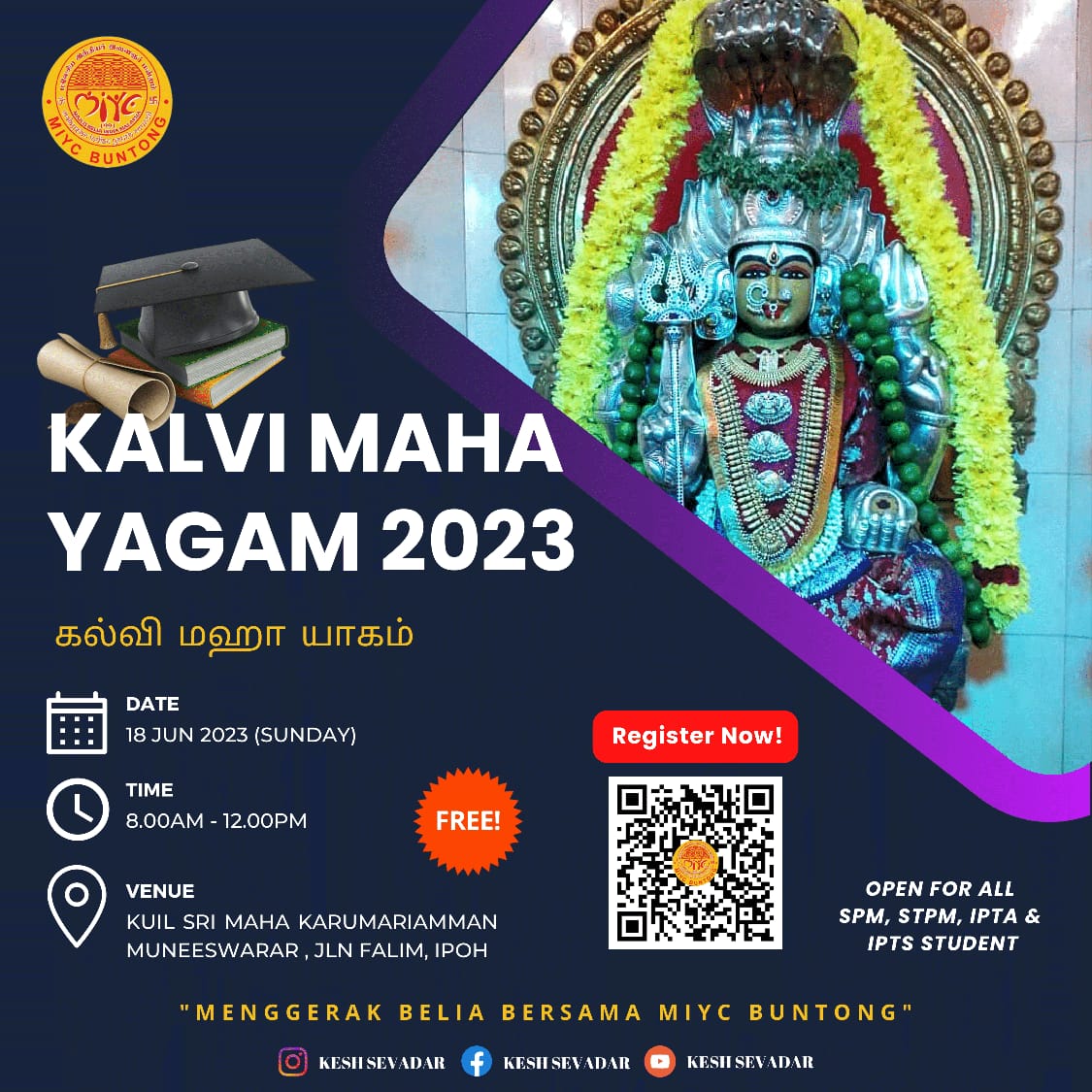 Kalvi Maha Yagam Programme 2023 | Ipoh Echo