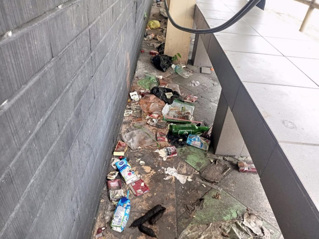 Bus Stop on Raja Ekram Street Turns into a Dumping Ground for Litter ...