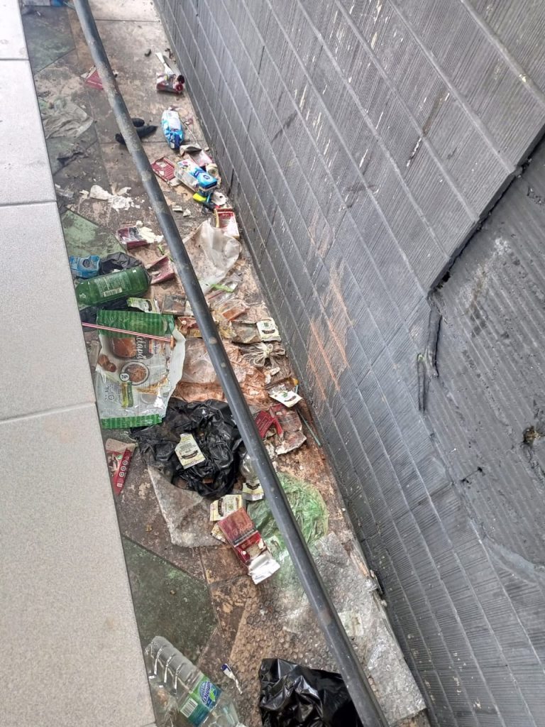 Bus Stop on Raja Ekram Street Turns into a Dumping Ground for Litter ...