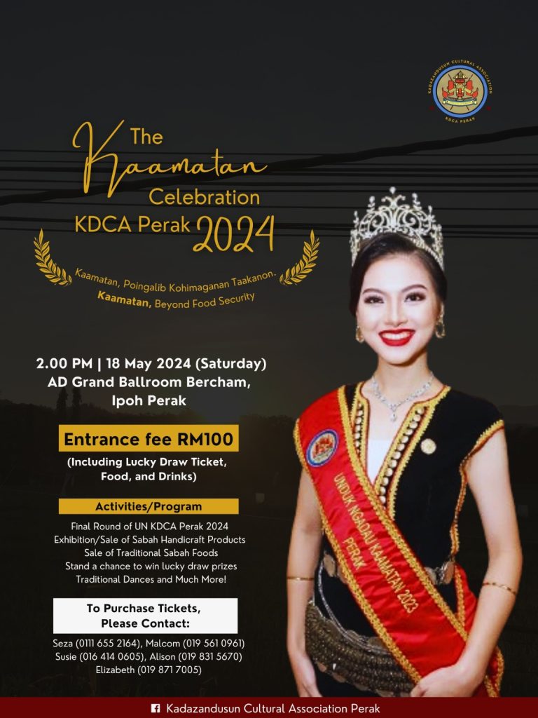 KDCA Perak to Host Pesta Kaamatan and Unduk Ngadau Pageant This ...