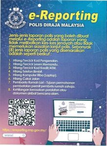 Use the PDRM e-Reporting System to Report Non-Criminal Cases Without ...
