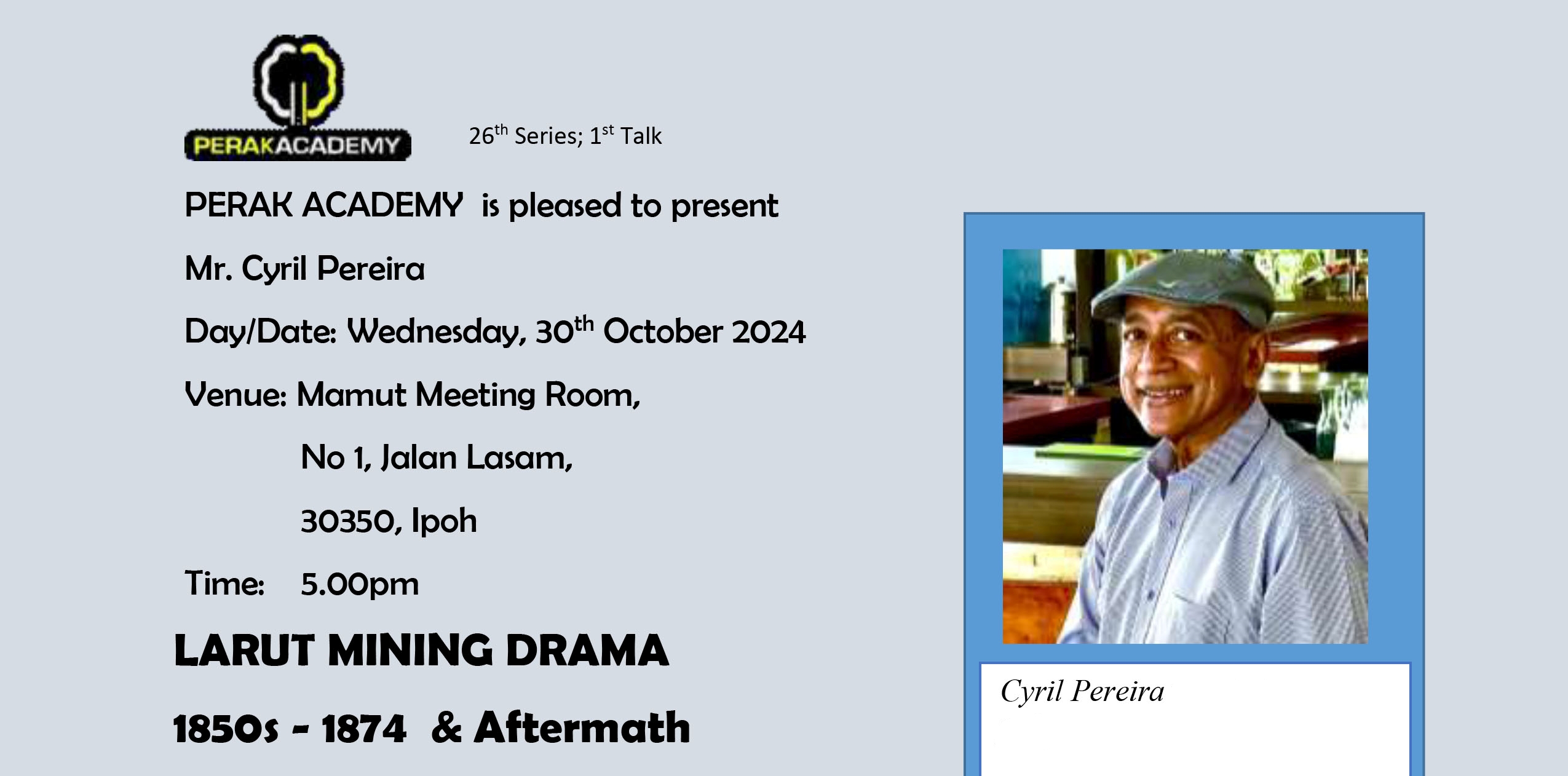 Perak Academy presents Larut Mining Drama | Ipoh Echo