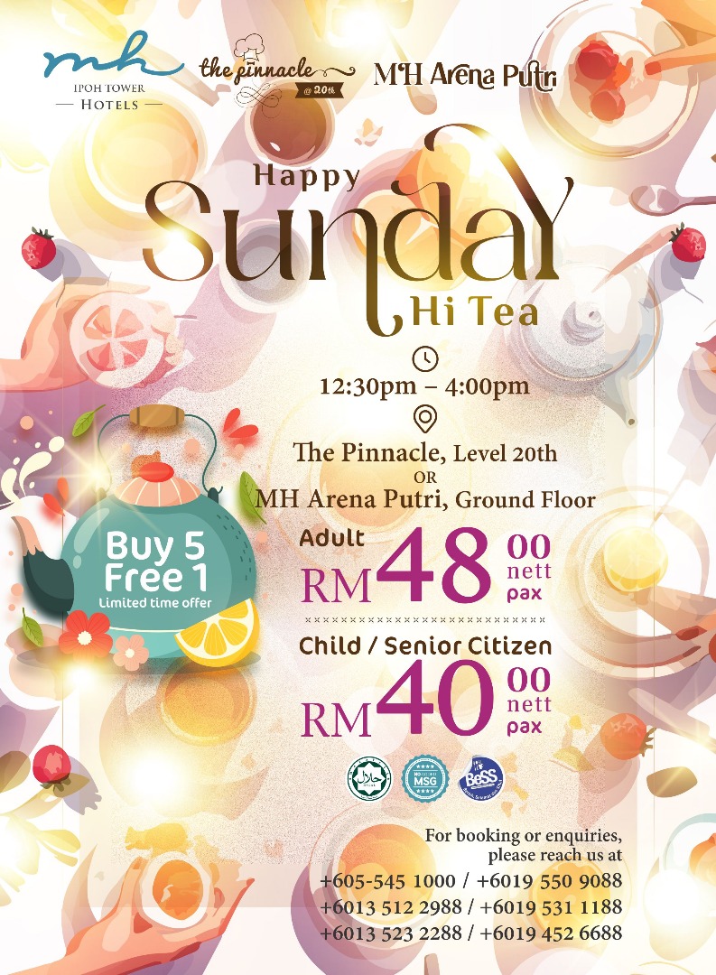 Enjoy 50 Dishes at MH Hotel Ipoh’s Sunday Hi-Tea for Only RM48! | Ipoh Echo